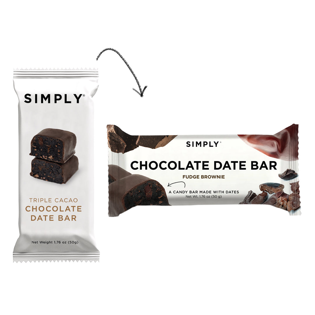 CHOCOLATE DATE BARS- FUDGE BROWNIE – Simply Gum