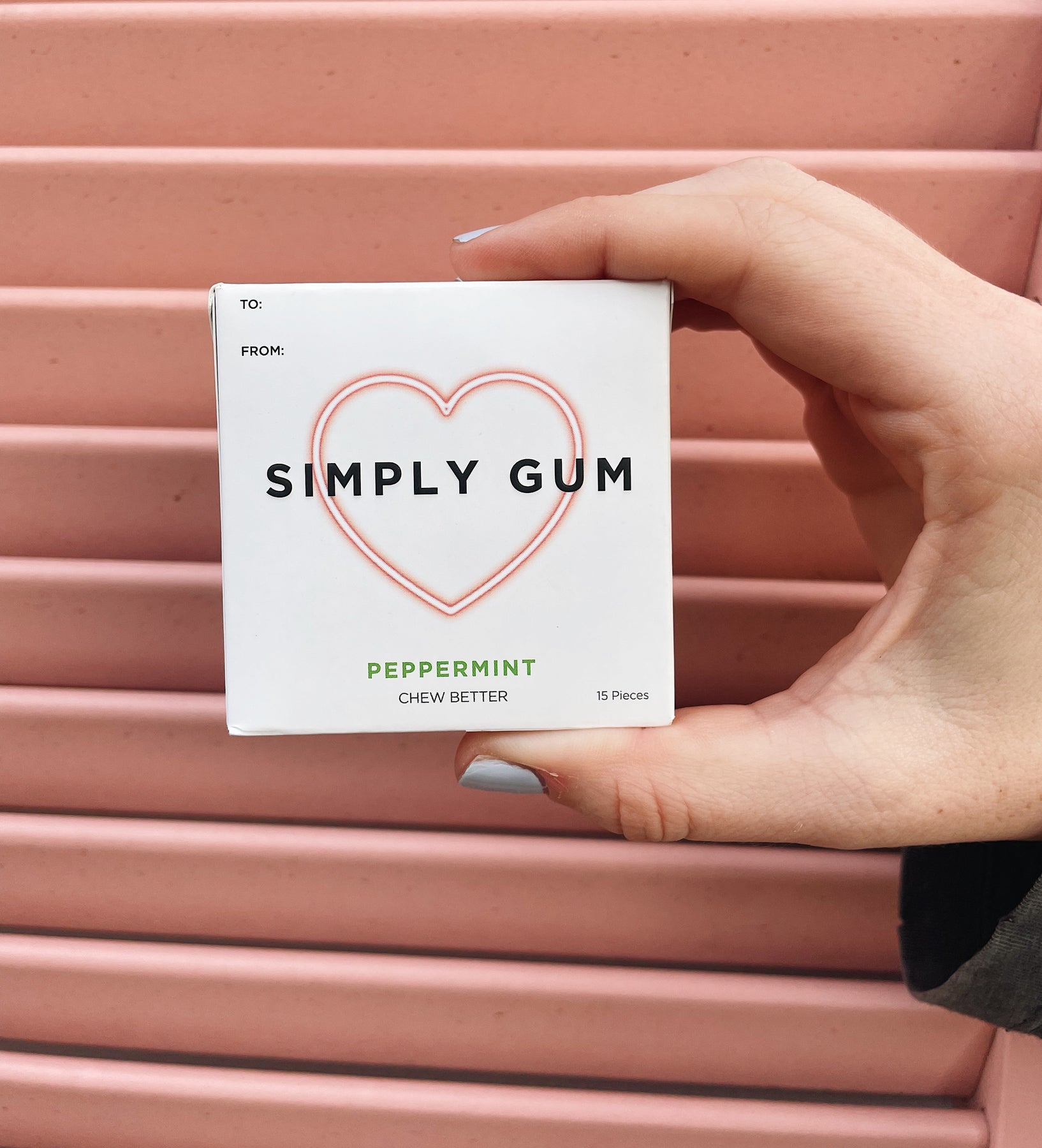 Valentine's Day Gum | All-Natural Peppermint Gum by Simply Gum